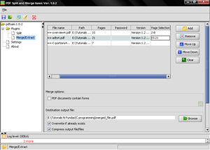 An open source tool to split and merge PDF files